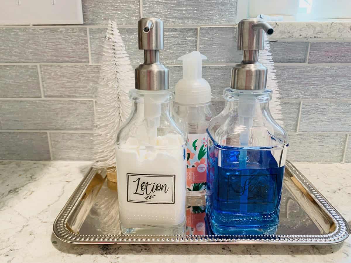 Kitchen dish soap display