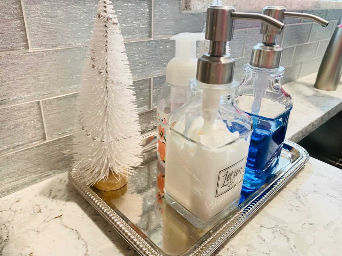 Kitchen dish soap display