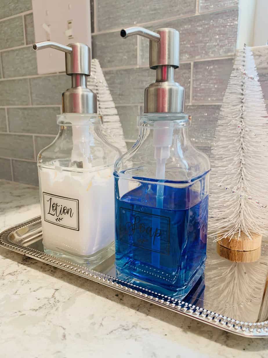 Kitchen dish soap display